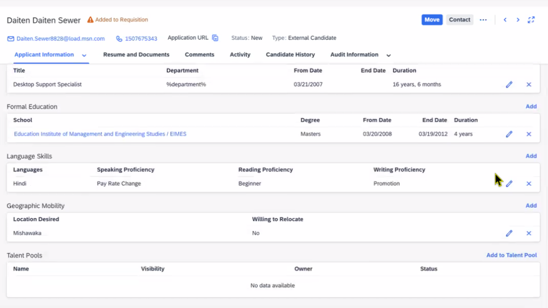 Neues UI für die Bewerberverwaltung in SAP SuccessFactors Recruiting